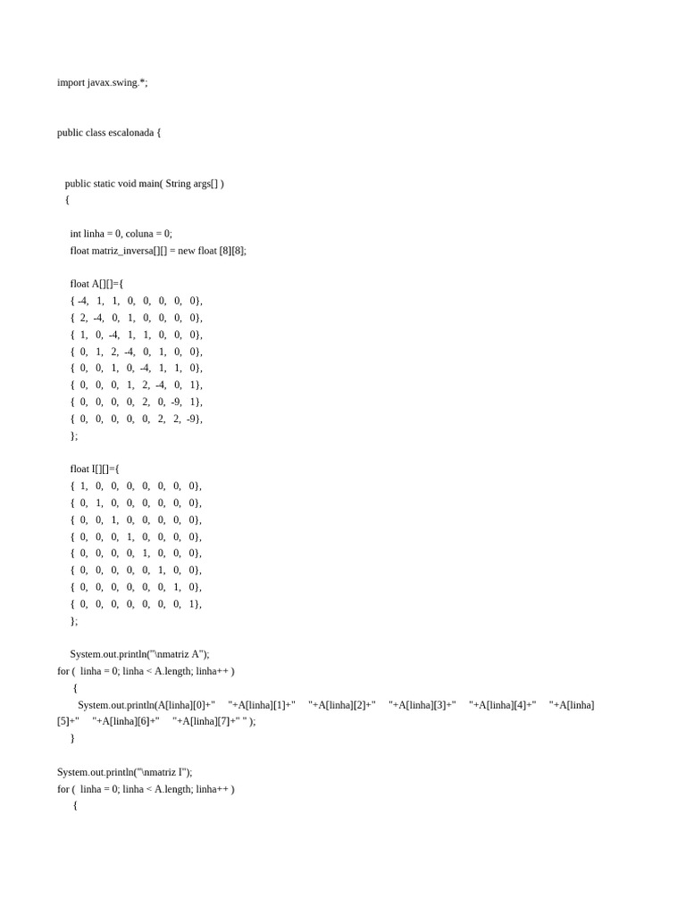 Matriz Inversa | PDF | Álgebra linear | Teoria da Matrix