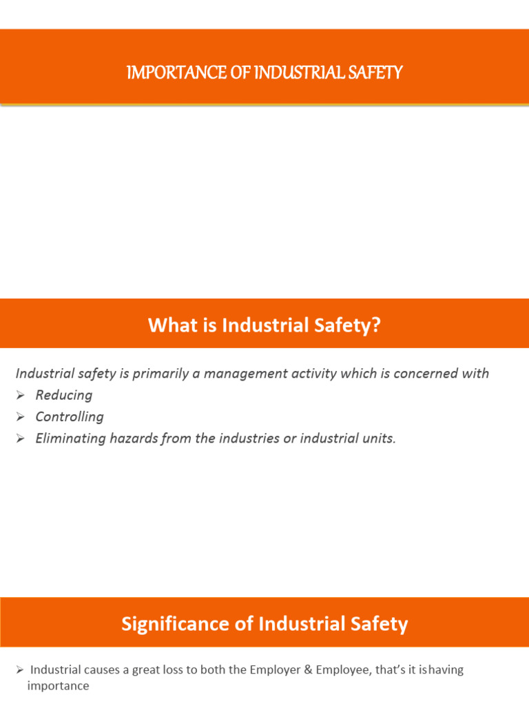 Importance of Industrial Safety | PDF | Occupational Safety And Health | Safety