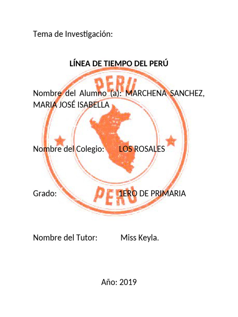 Linea de Tiempo Del Perú | PDF | Perú | Comunidad andina