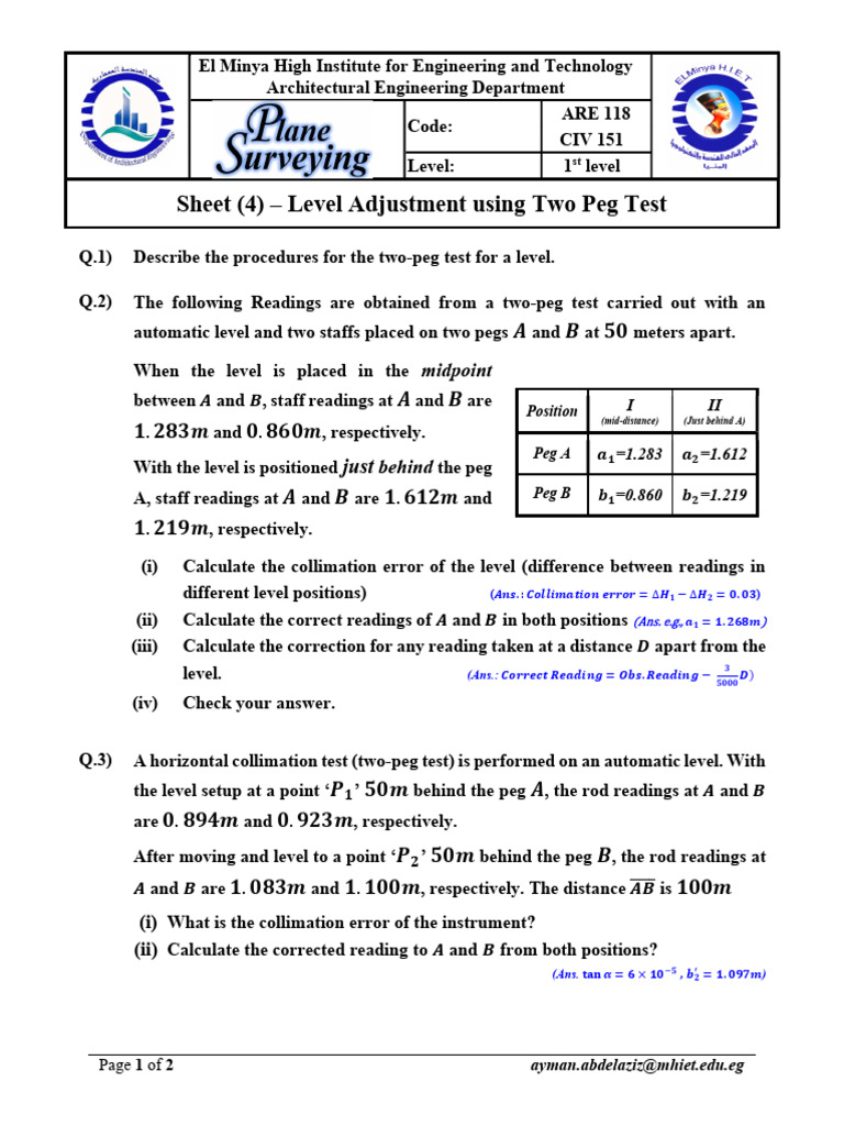 Sheet04_Two_Peg_Test | PDF