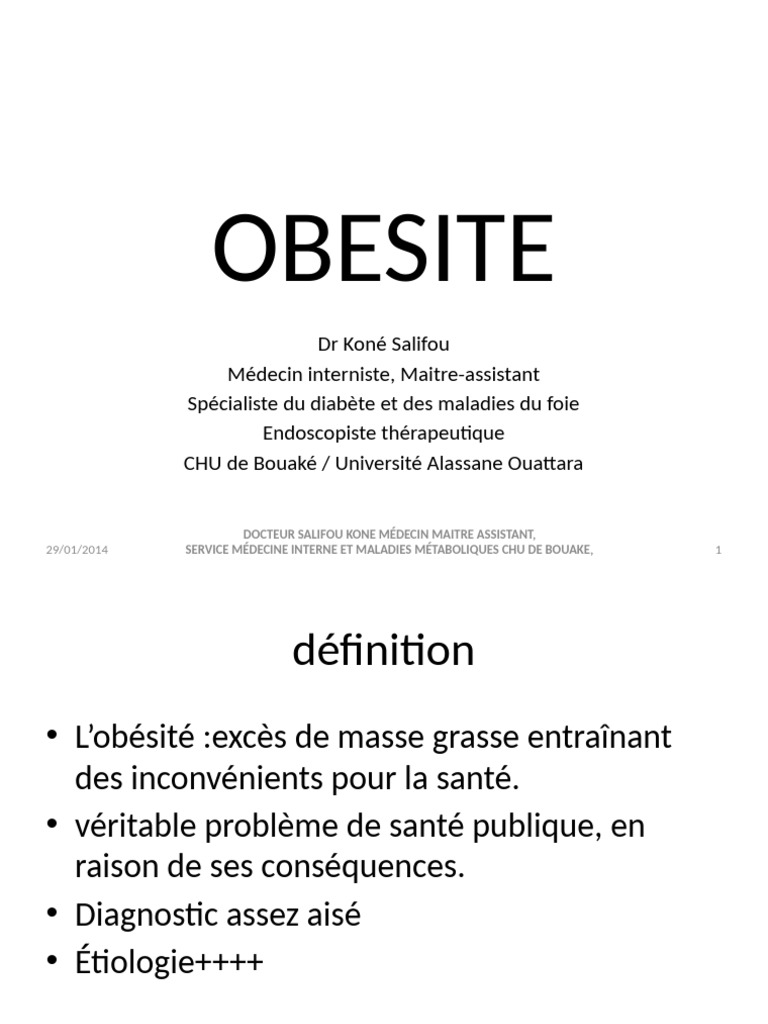 obesite | PDF | Obésité | Indice de masse corporelle