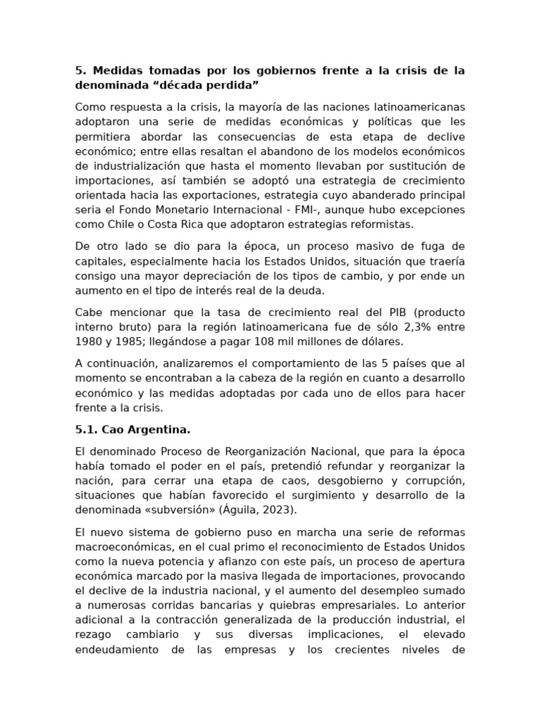 Acciones de Los Paises | PDF | Inflación | Deuda