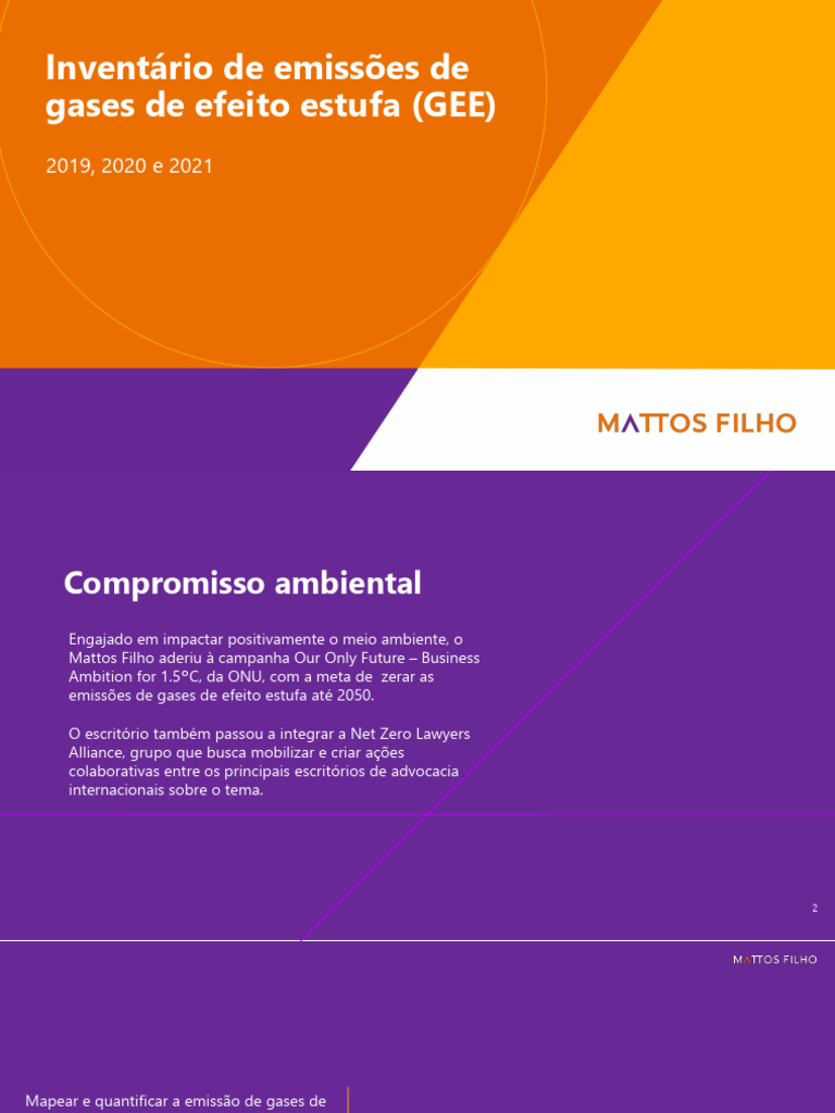 Inventario de Emissoes de Gases de Efeito Estufa Gee 2019 2020 e 2021 ...