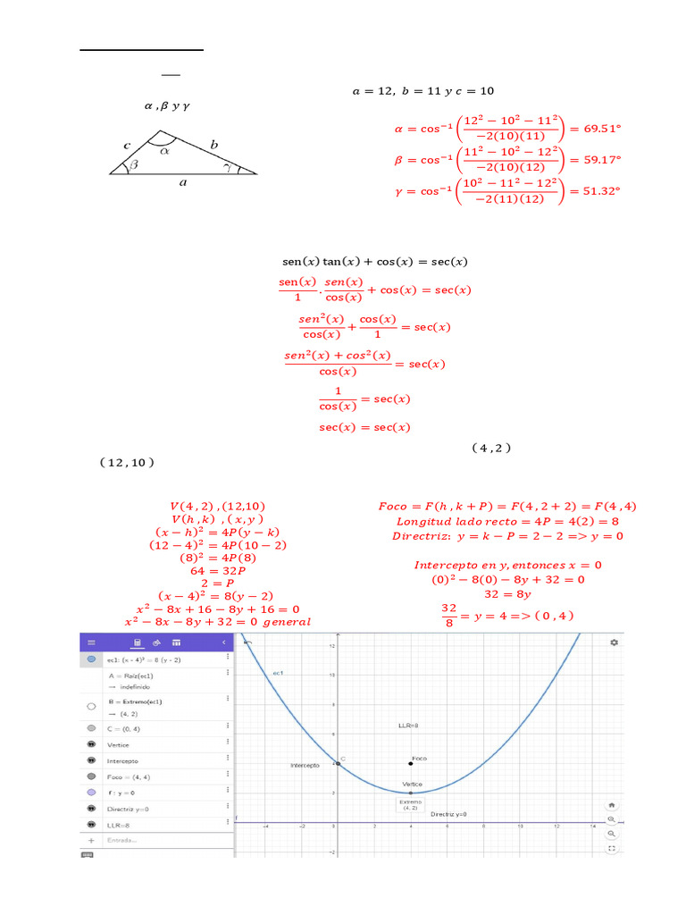 EXA+FINAL+PRECALCULO+PAG+2+SOLUCION | PDF | Geometria clasica | Geometría del plano euclidiano