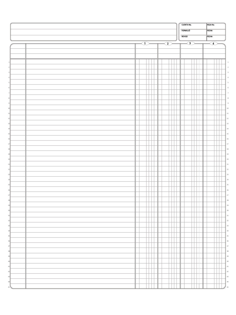 HOJA FORMATO TABULAR 4 COL | PDF
