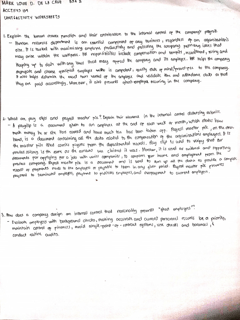 Unit 6 Activity Worksheets Pdf