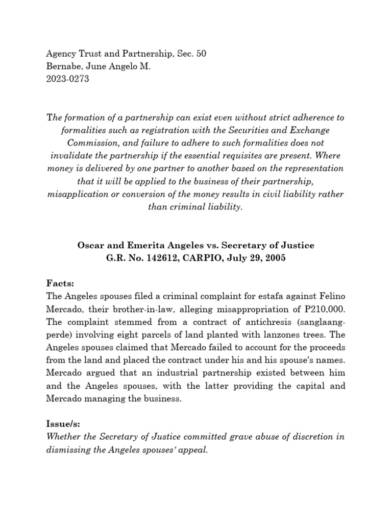 Angeles v. Secretary of Justice 2005 | PDF