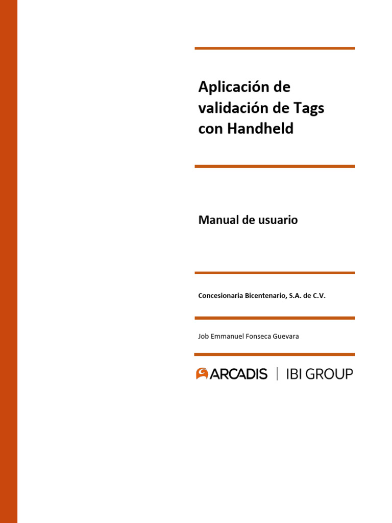 Manual de Usuario Validación de Tags | PDF | Identificación de ...