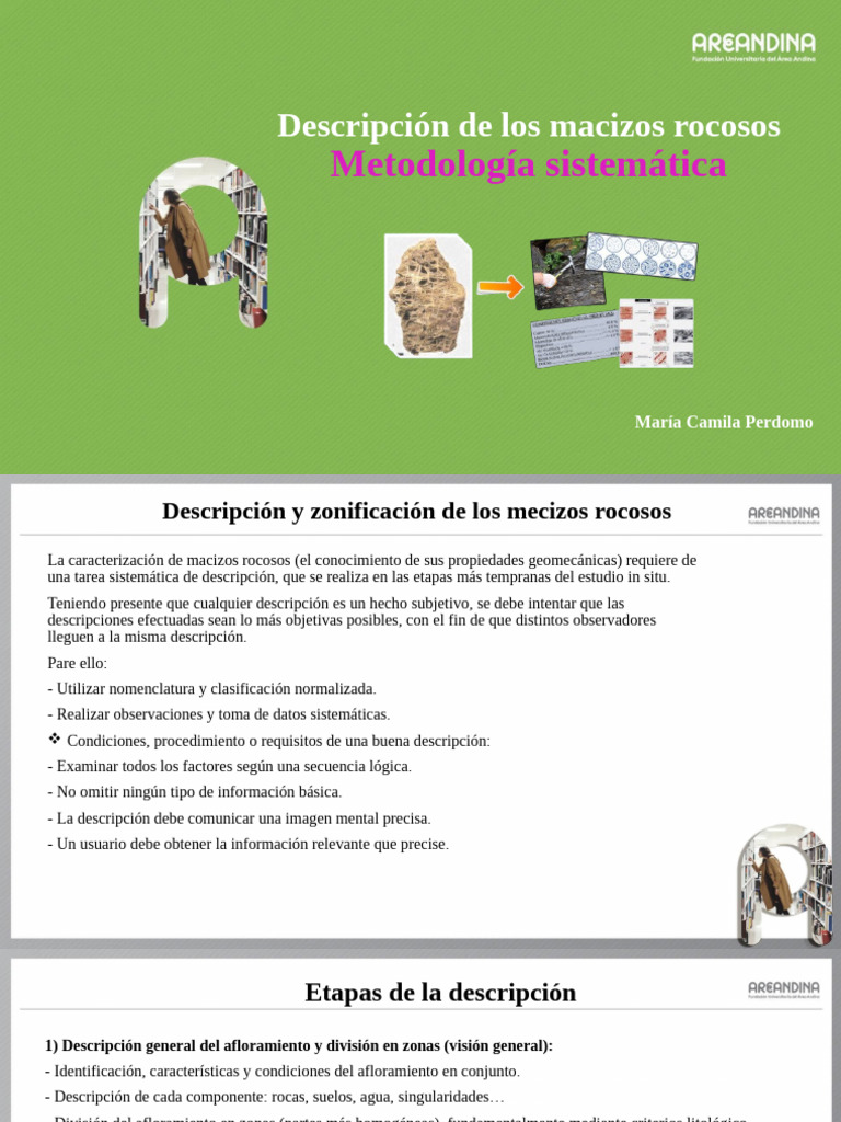 Descripcion macizos rocosos -M_S | PDF | Geología | Roca (geología)