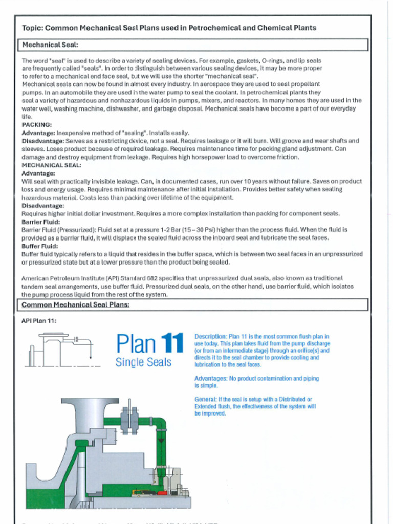 Common Mech. Seal Plans | PDF