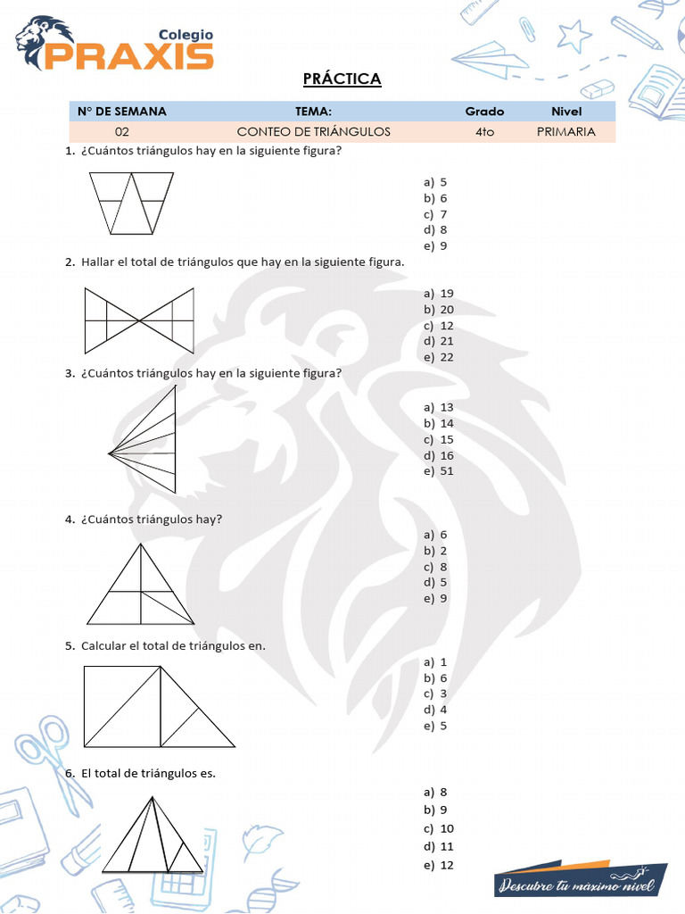 Práctica Conteno de Triángulos | PDF