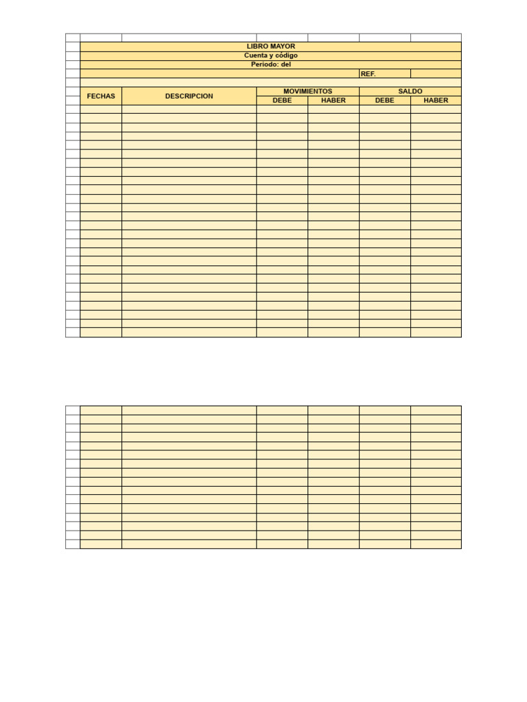 Libro Mayor Contabilidad Contabilidad Para Principiantes | PDF