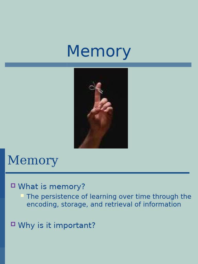 Psyc1000 Memory Leach | PDF | Recall (Memory) | Memory