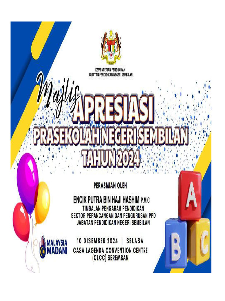 Teks Ucapan Perasmi Majlis Apresiasi Jpns 2024 | PDF