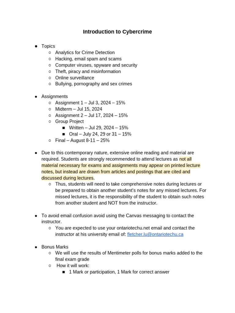 Introduction To Cybercrime | PDF