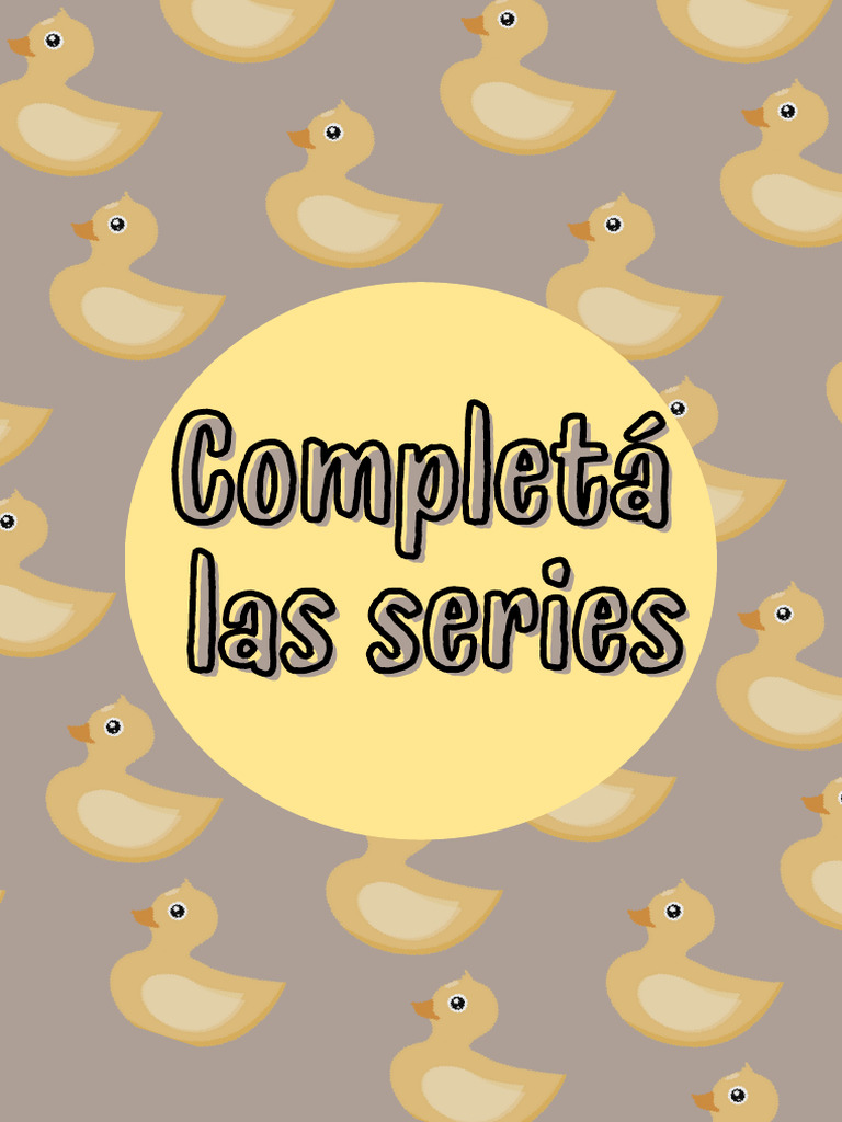 Completá Las Series | PDF
