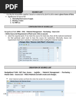 SAP MM - Source Determination_List | PDF