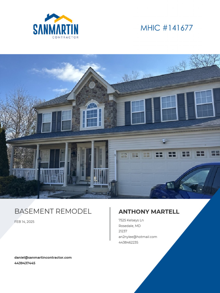 Basement Remodel Estimate and Process | PDF | Payments | Credit Card