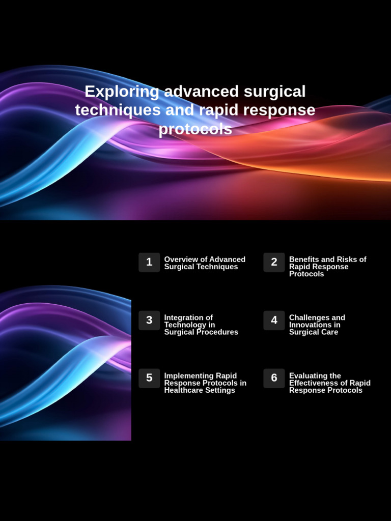 Advanced Surgical Techniques & Protocols | PDF | Surgery | Patient Safety