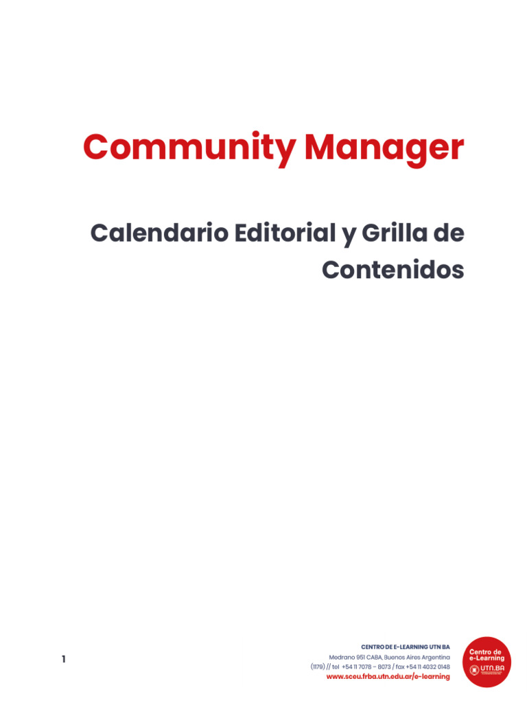 Grilla de Marketing para Community Managers | PDF | Planificación | Marca