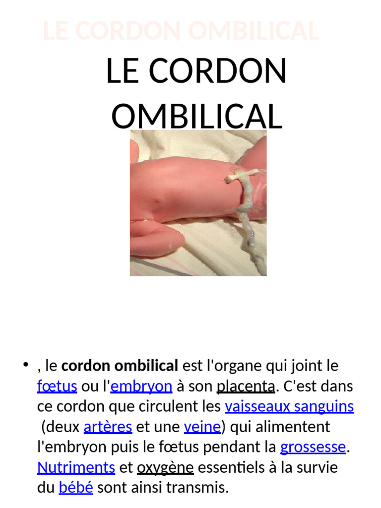 Procidence et gestion du cordon ombilical | PDF | Accouchement | Maternité