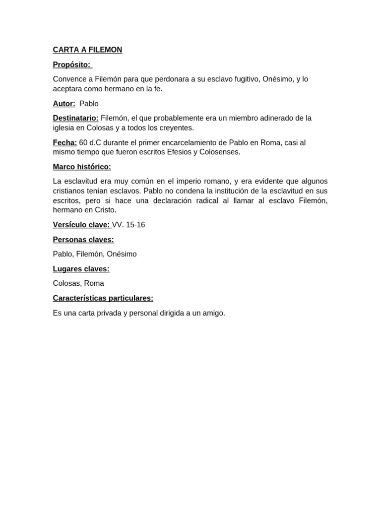 Carta A Filemon | PDF