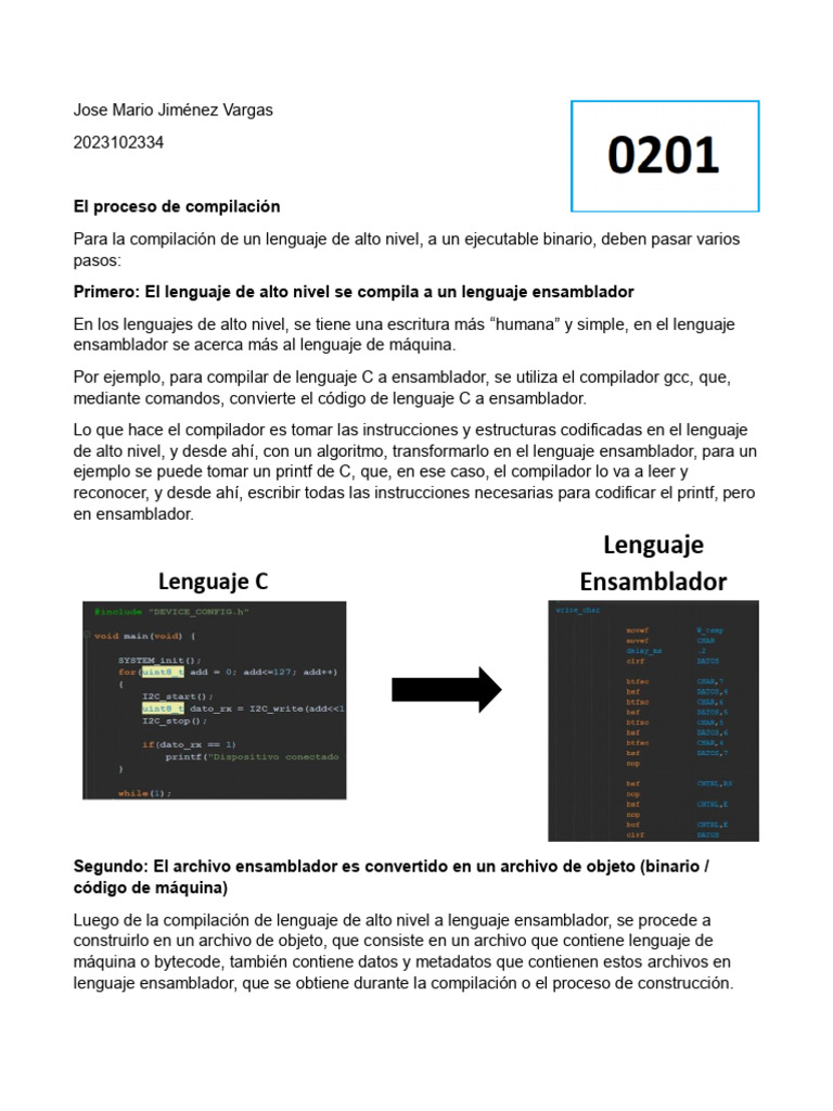 Proceso de Compilacion | PDF | Compilador | Lenguaje ensamblador