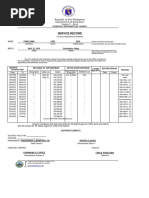 Sample Service Record DepEd | PDF