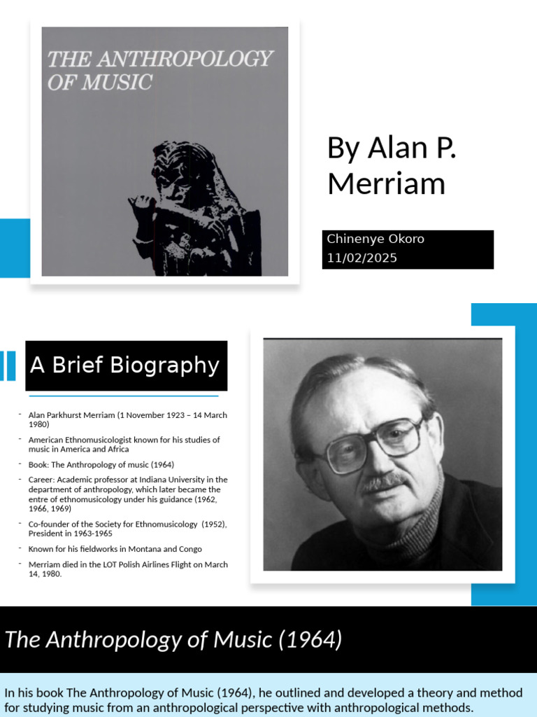 Alan Merriam: Ethnomusicology Pioneer | PDF | Musicology | Liberal Arts ...