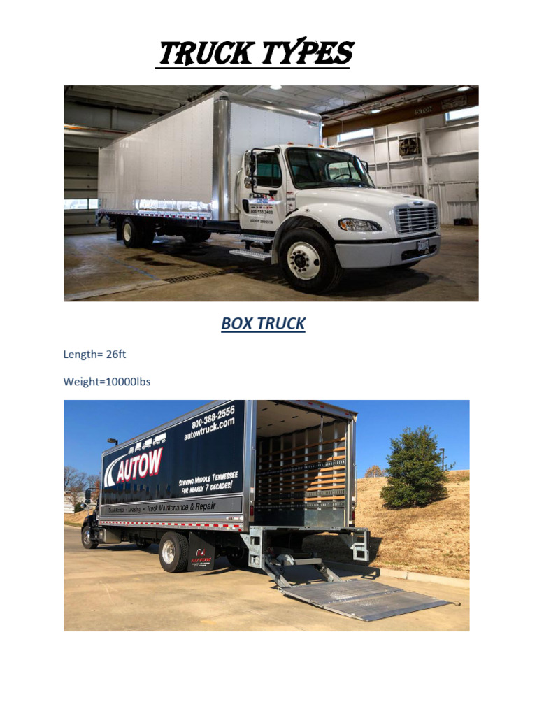 Overview of Truck Types and Specs | PDF