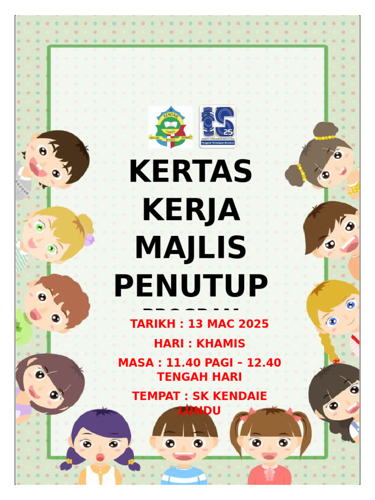 kERTAS KERJA PENUTUP 2025 | PDF