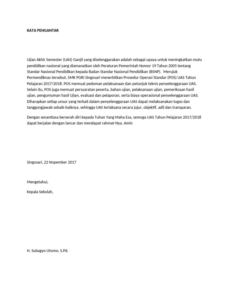 Contoh POS UAS | PDF