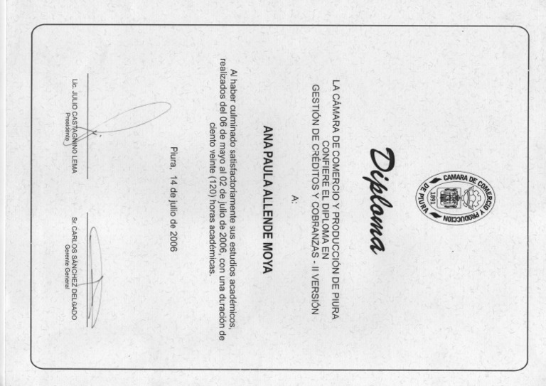 Diploma de CCP 2006 | PDF