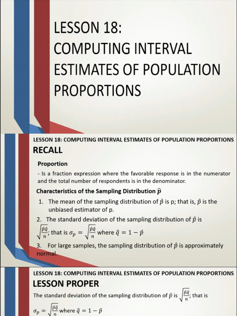 Computing Interval Estimates of Population Proportions | PDF
