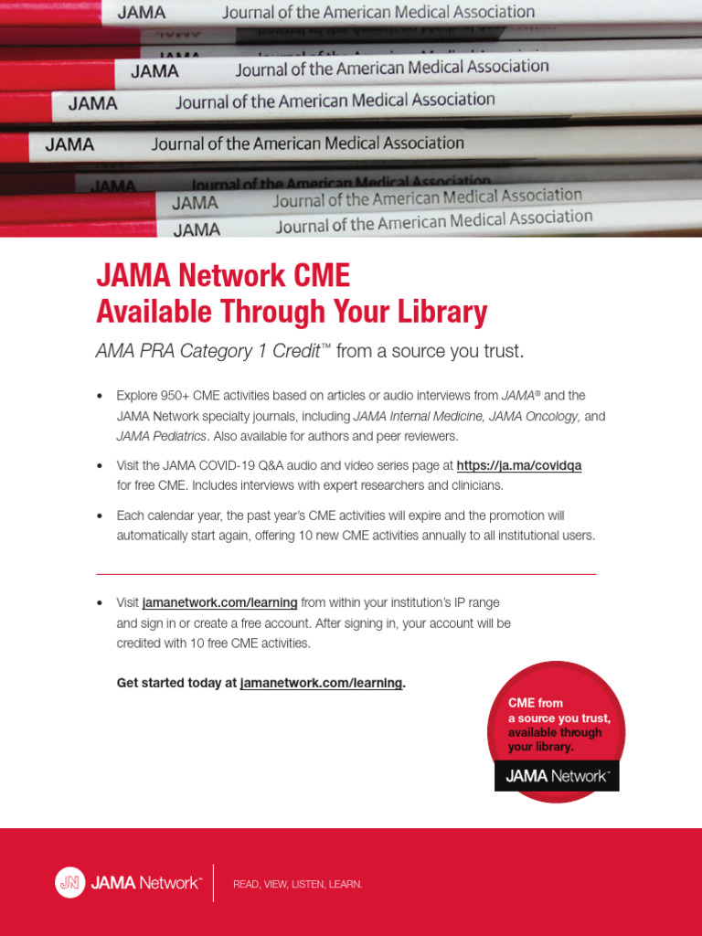 JAMA Network Cme Library Flyer | PDF