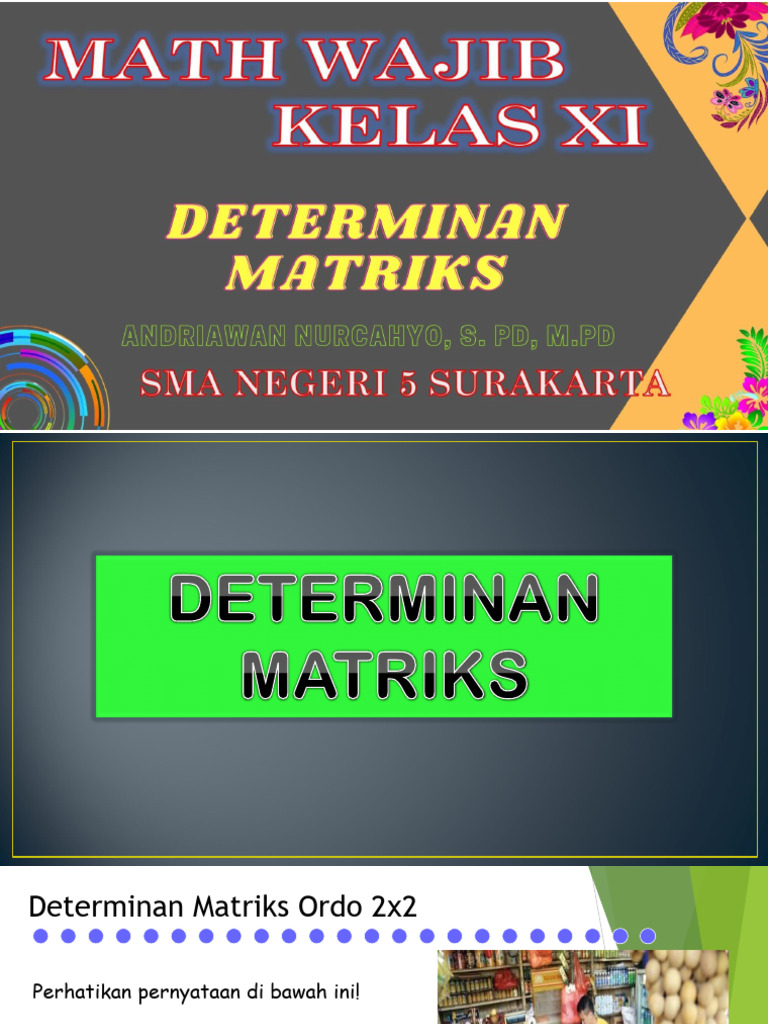 MODUL AJAR DETERMINAN MATRIKS 2-Halaman | PDF