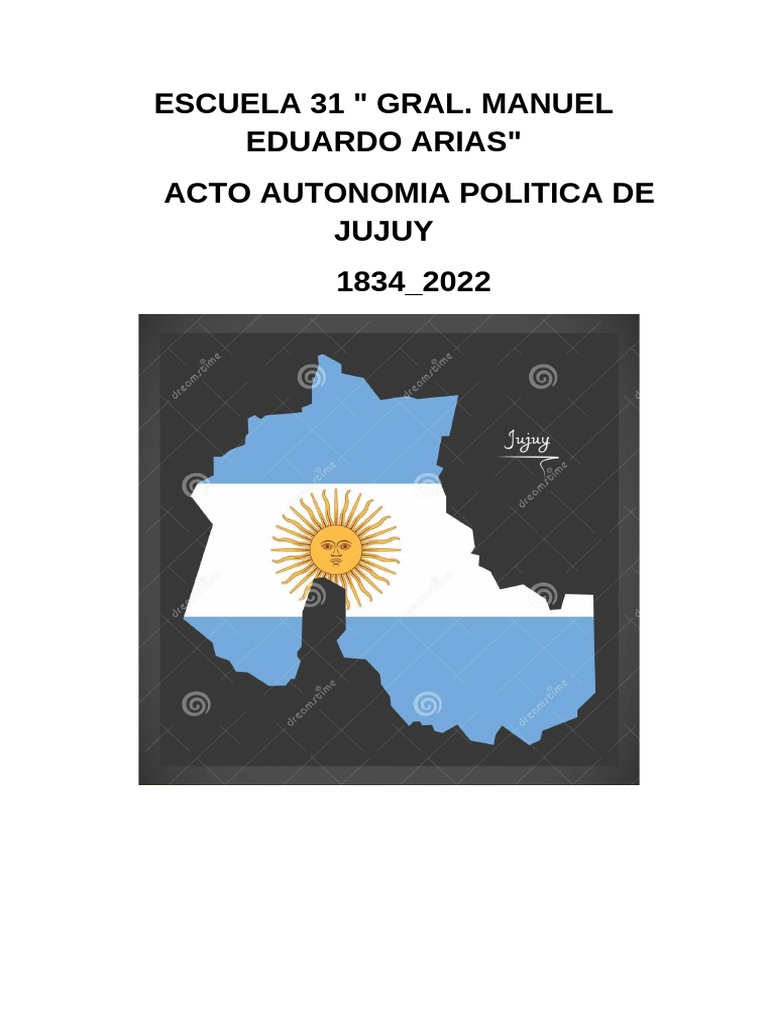 Acto de Autonomía Política de Jujuy | PDF