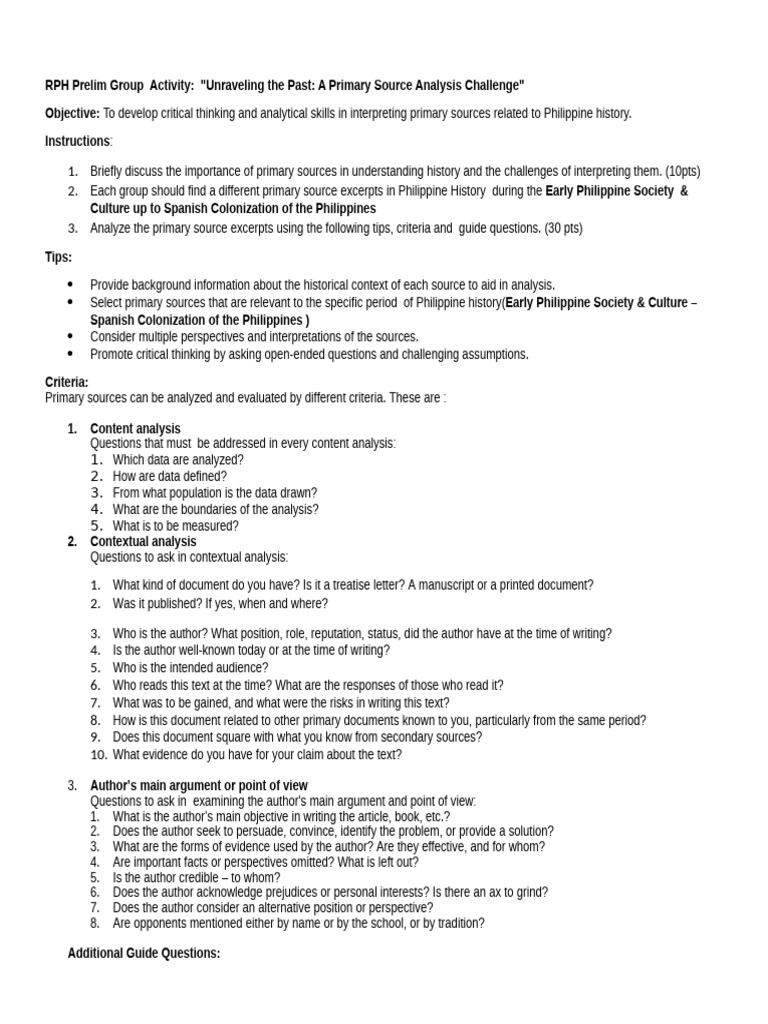 RPHPrelim GRP Activity 2 Ndsem 21125 LMS | PDF | Corazon Aquino | Philippines