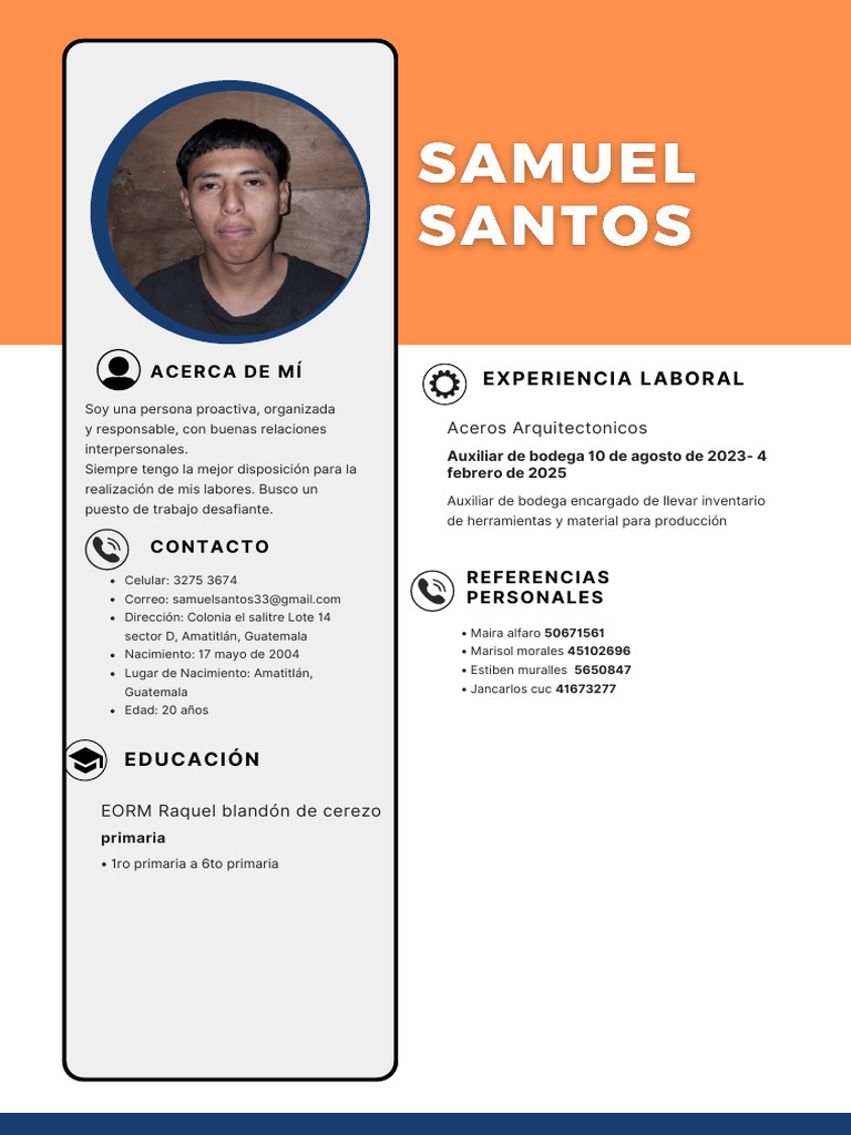 Curriculum Vitae Samuel Santos | PDF