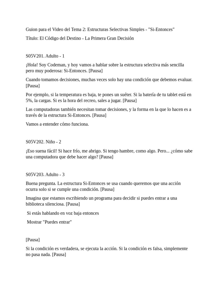 Estructura Si-Entonces en Programación | PDF