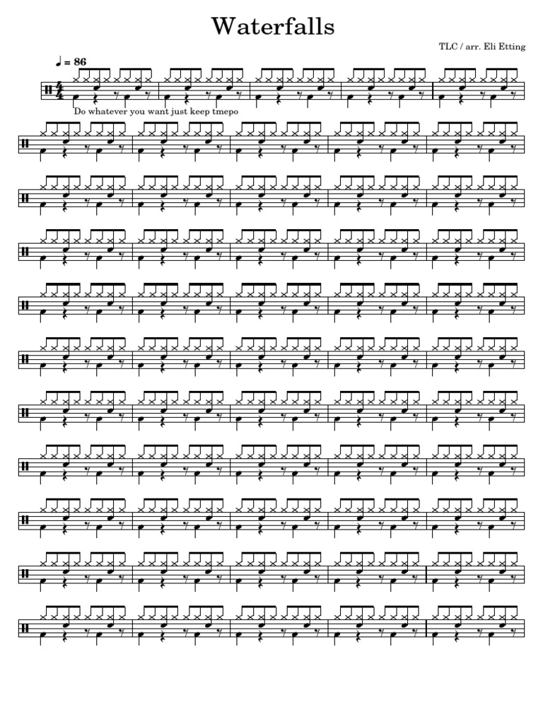 Waterfalls - TLC Drums | PDF