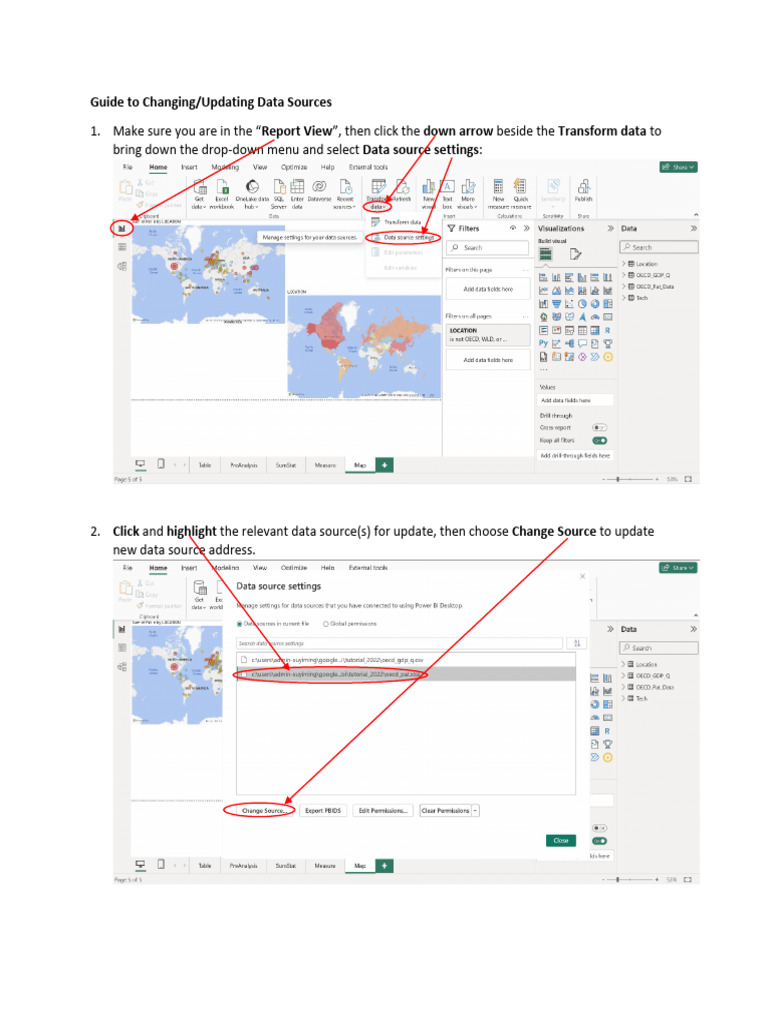 Guide to changing datasource | PDF