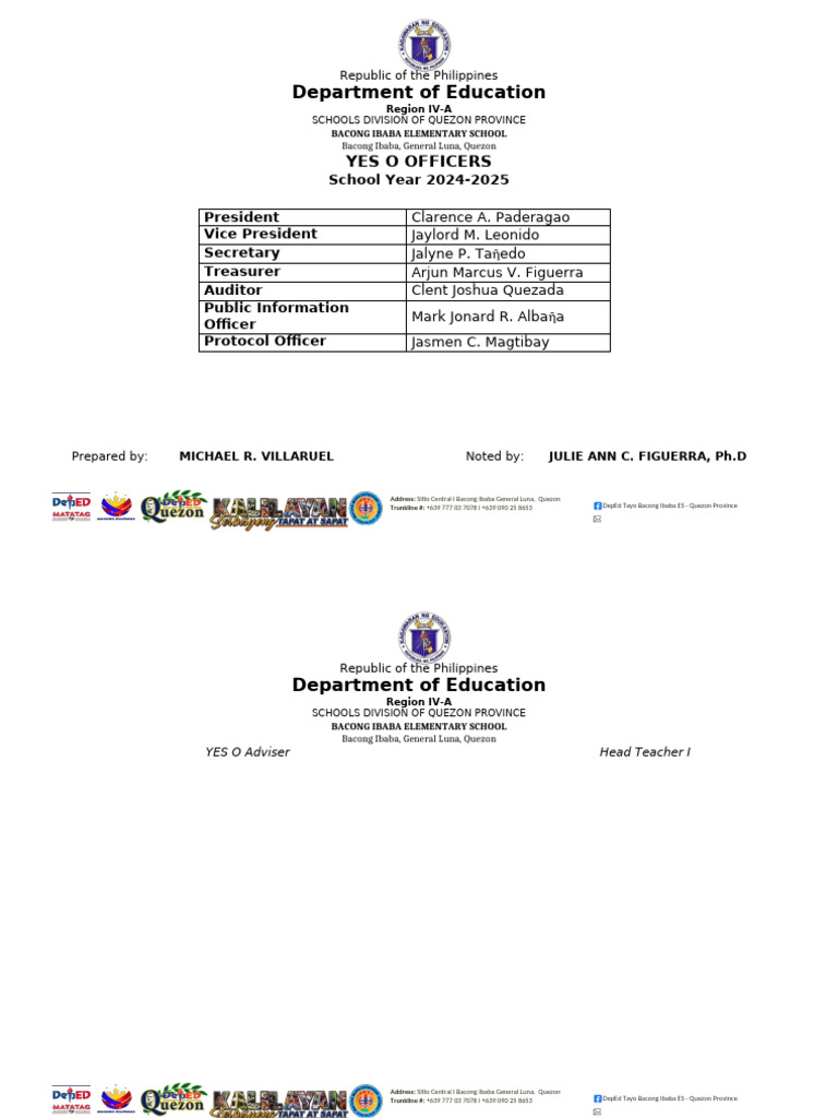 Barkada Kontra Droga JR Officers 24-25 | PDF