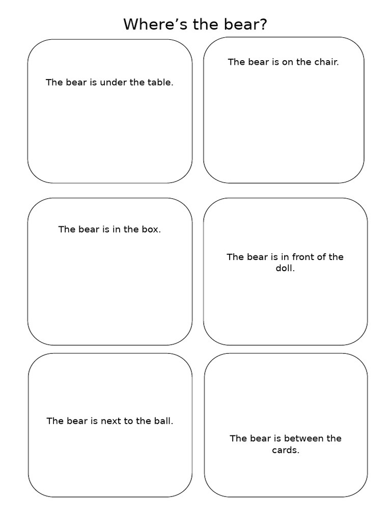 Wheres the Bear Fun Activities Games 13771 | PDF