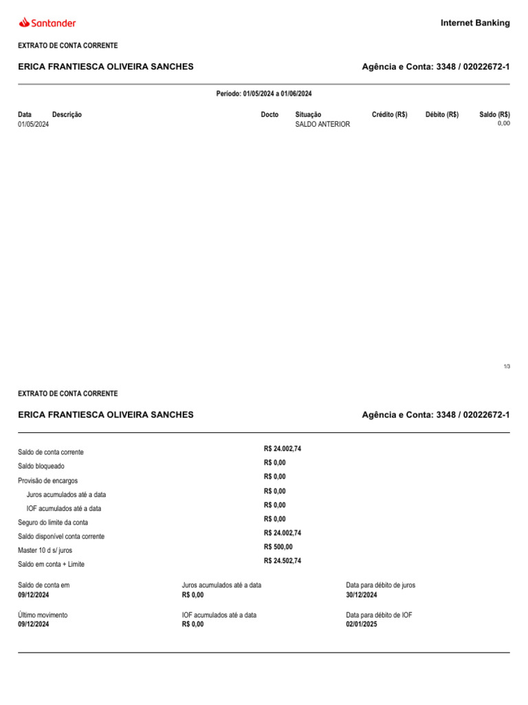 extrato_conta (1) | PDF | Conta de transação | Corporações