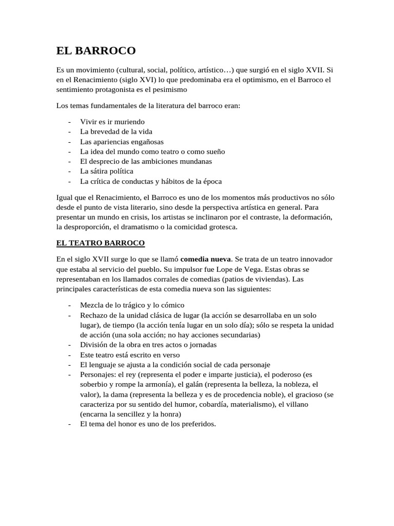 El Barroco 2 | PDF | Barroco | Teatro