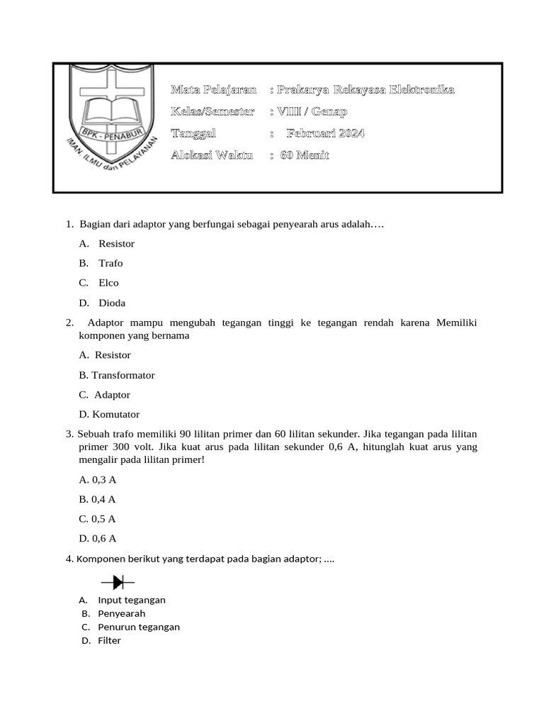 Pts Genap Kelas 8 2024 | PDF