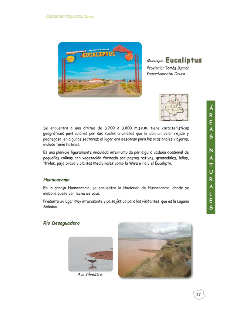 Chaca: Áreas Naturales: Oruro | PDF | Quinua