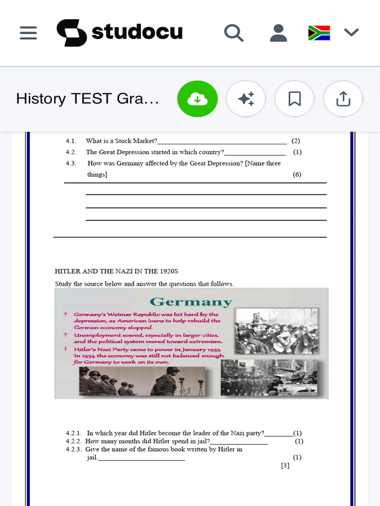Grade 9 History Test Questions | PDF