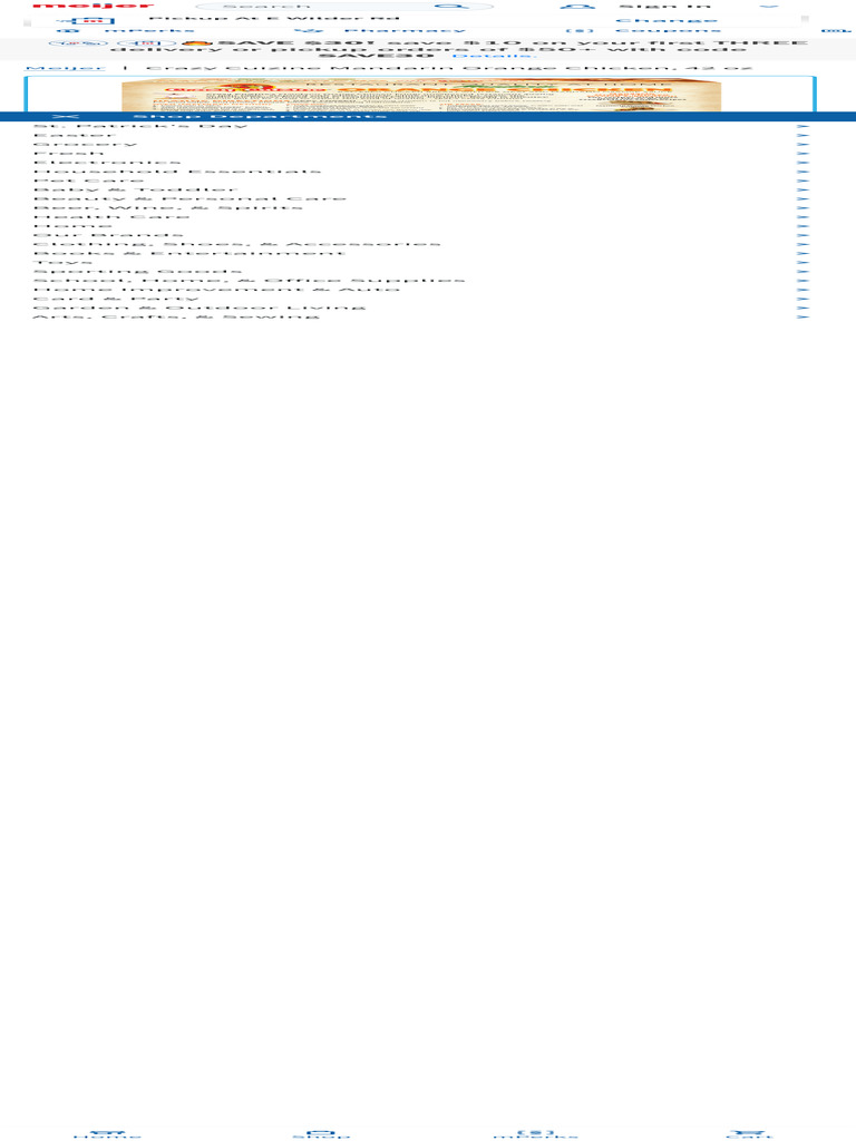 Crazy Cuizine Mandarin Orange Chicken, 42 Oz Meijer | PDF | Cooking | Food And Drink Preparation